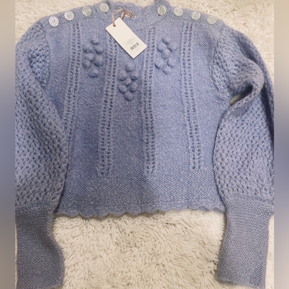 LoveShackFancy | Sweaters | Loveshackfancy Purple Persephone Mohair ...